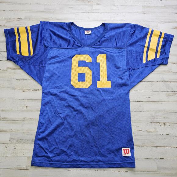 Wilson | Shirts | Vintage Wilson Football Jersey Med Bluegold 8s Wilson ...